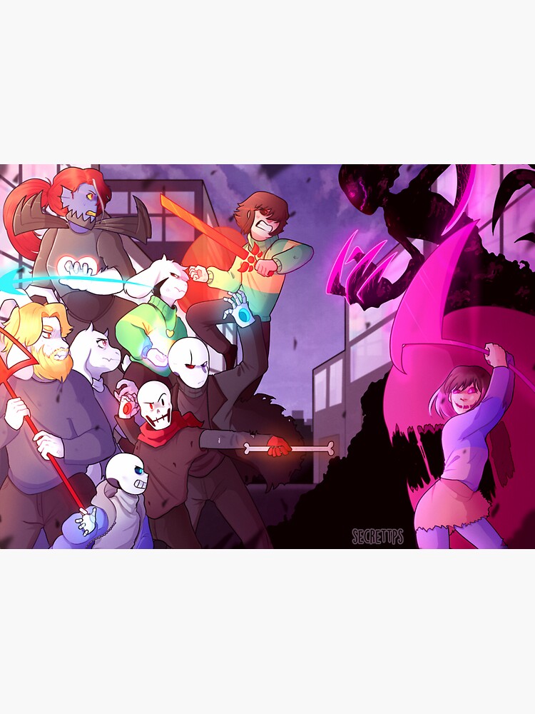 "Glitchtale - final battle art" Sticker for Sale by secrettps | Redbubble