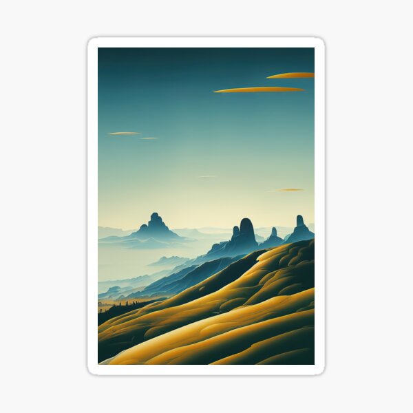 "Alien planet fantasy landscape" Sticker for Sale by mrlongfield ...