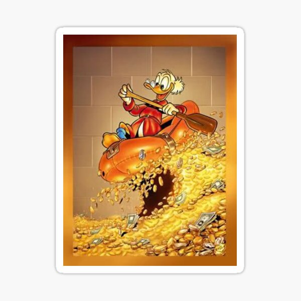 "Scrooge McDuck" Sticker for Sale by GEK-NERD | Redbubble