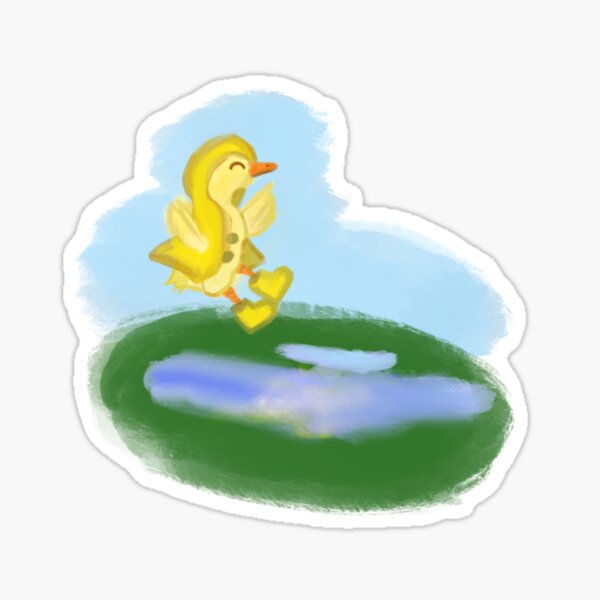 "Puddle duck " Sticker for Sale by g00briela | Redbubble