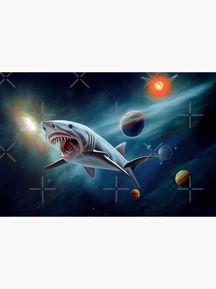 "Space Sharks-Galaxy Shark - Great white shark" Sticker for Sale by ...