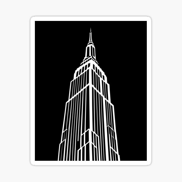"Empire State Building" Sticker for Sale by ArtFactoryAI | Redbubble