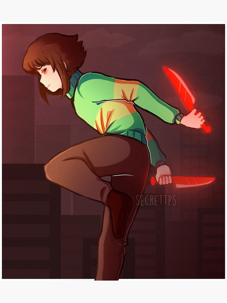 "Chara glitchtale" Poster by secrettps | Redbubble