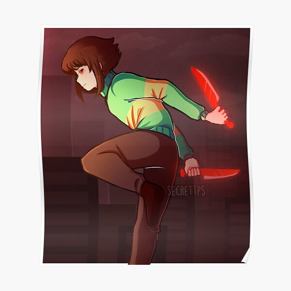 "Chara glitchtale" Poster for Sale by secrettps | Redbubble