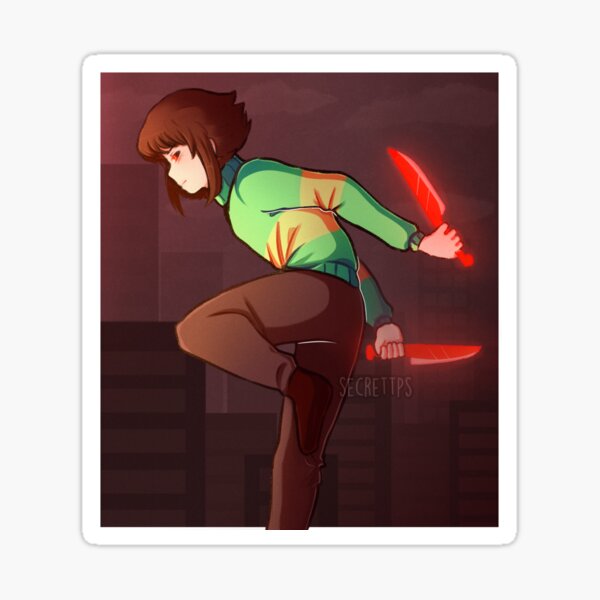 "Chara glitchtale" Sticker for Sale by secrettps | Redbubble