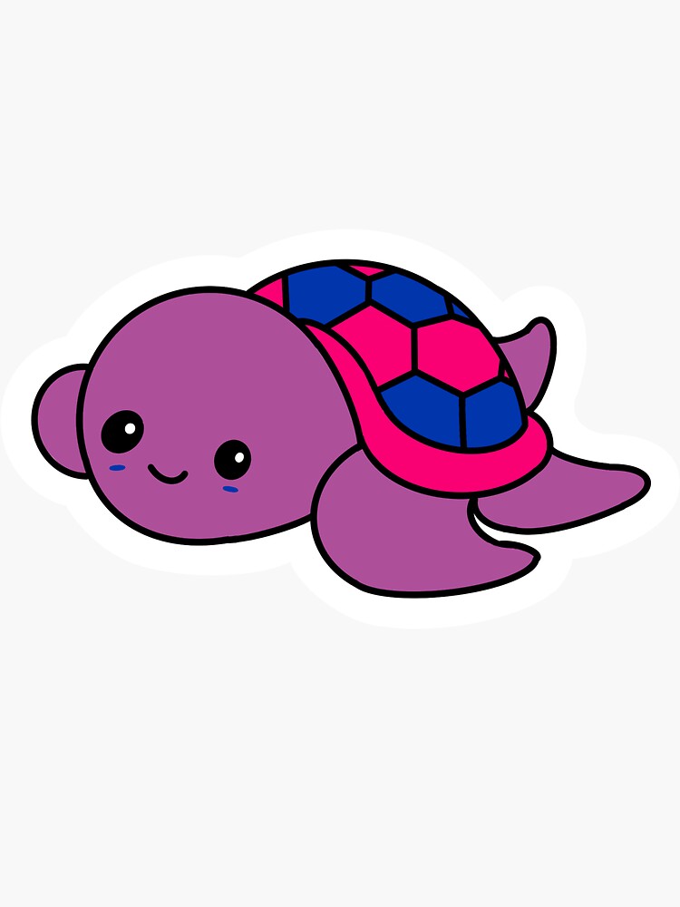 "Bi Pride Turtle" Sticker for Sale by HarmonyFollows | Redbubble