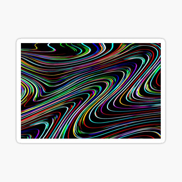 "neon lines abstract" Sticker for Sale by chambergambit | Redbubble