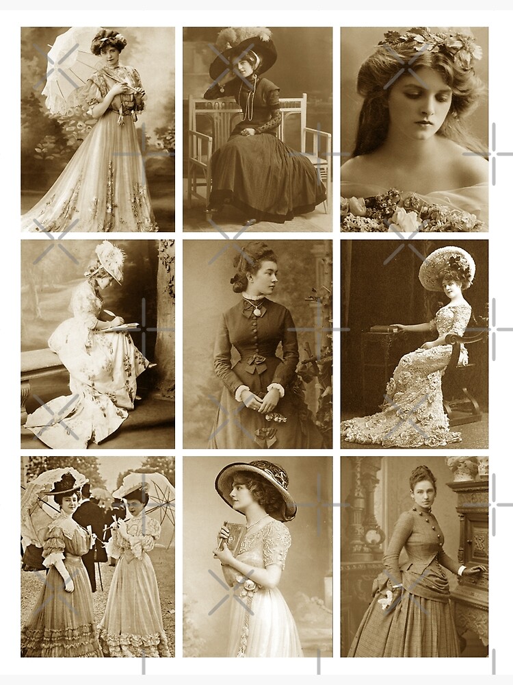"Women of The Victorian and Edwardian Era Photography Collage - Retro ...