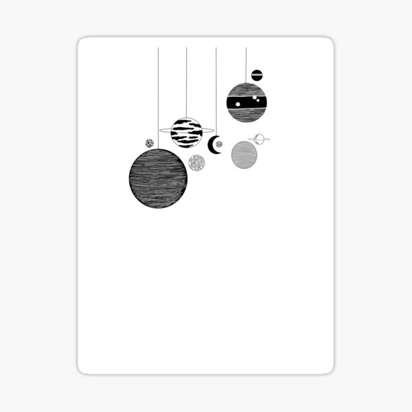 "hanging planets" Sticker for Sale by jhaesthetics | Redbubble