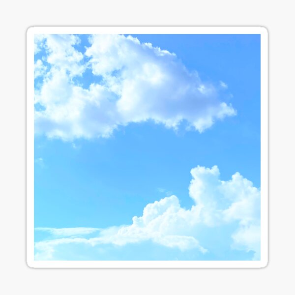 "Clouds and Blue Sky" Sticker for Sale by Cherries4 | Redbubble