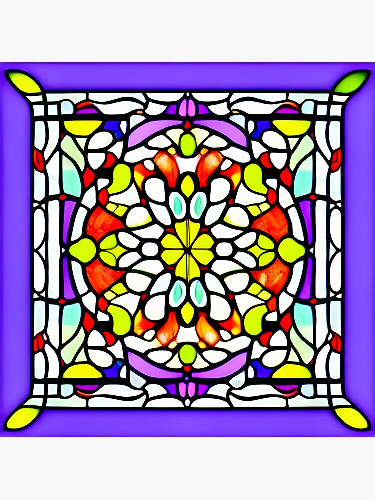 "Beautiful Stained Glass Window" Sticker for Sale by IlluminatedPage ...