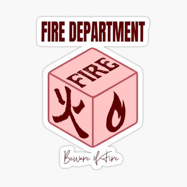 "Fire Department" Sticker for Sale by BigCreation | Redbubble