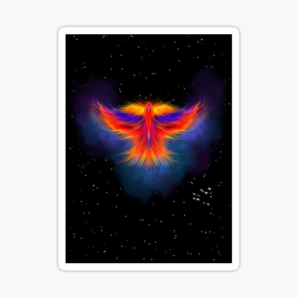 "Space Phoenix Nebula Cloud" Sticker for Sale by Idyllfire | Redbubble