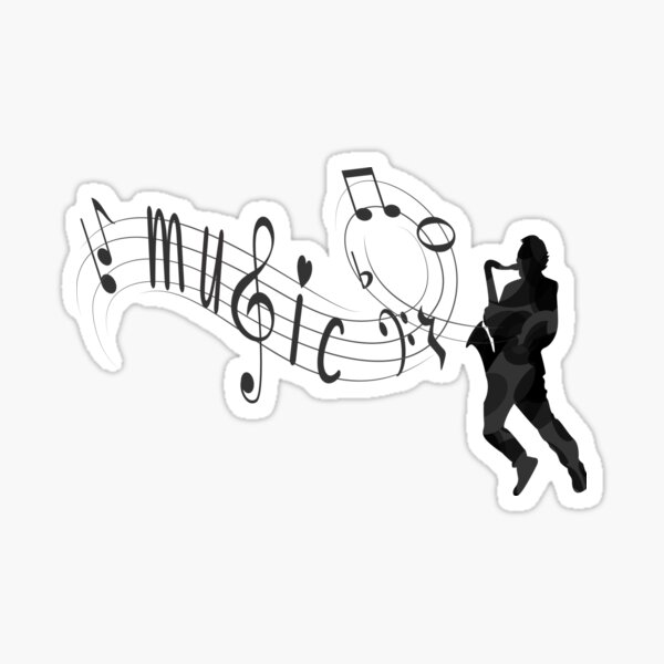 "music man" Sticker for Sale by hamzablk | Redbubble