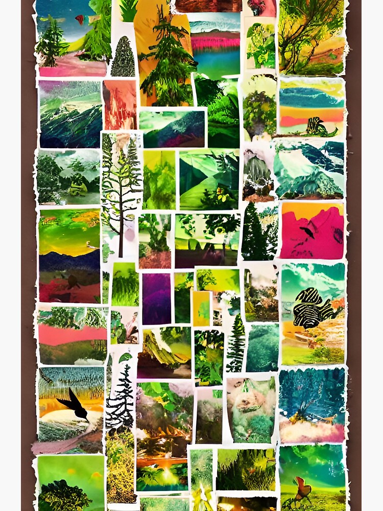 "Boho Style Nature Inspired Collage" Sticker for Sale by TrippyChique ...