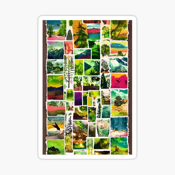 "Boho Style Nature Inspired Collage" Sticker for Sale by TrippyChique ...