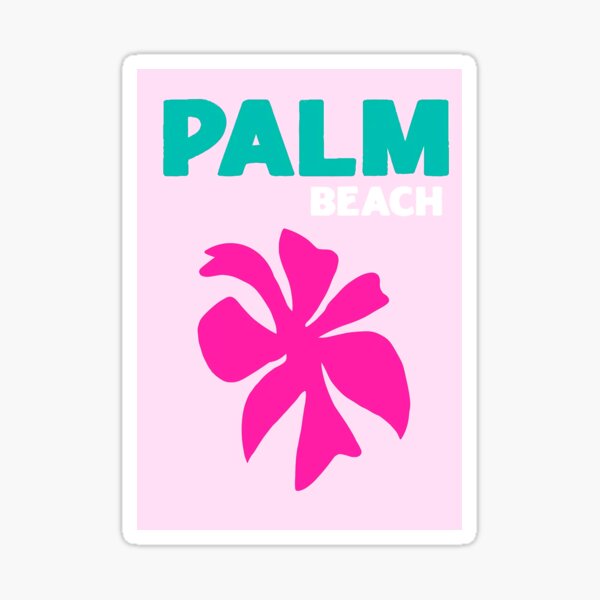 "Vintage Pink Palm" Sticker for Sale by Dorihatch | Redbubble