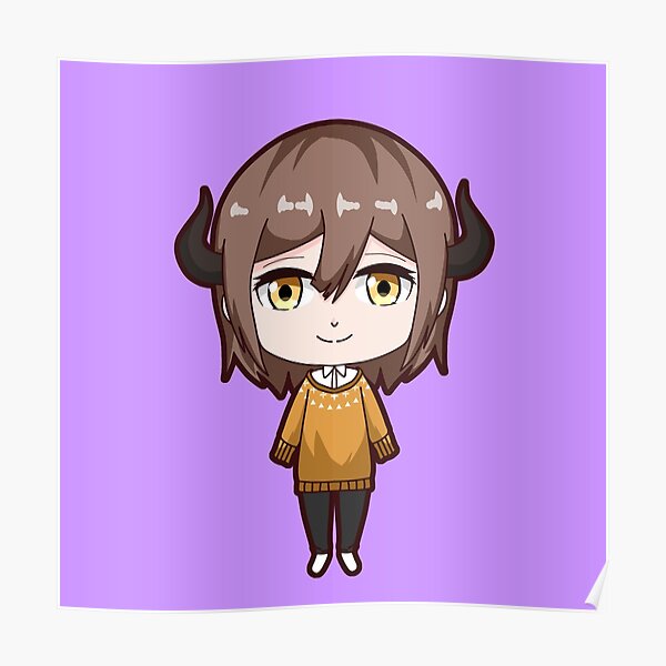 Chibi Anime Girls Poster For Sale By Line Colors Redbubble