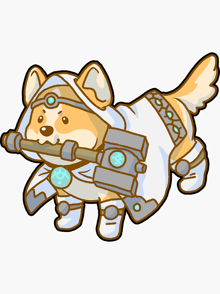 "Cleric Pup" Sticker for Sale by Salamanding | Redbubble