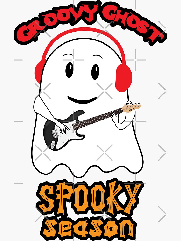"Groovy Ghost Spooky Season" Sticker for Sale by IrinDesign | Redbubble