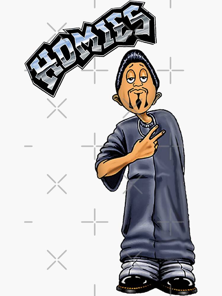 "Homie Chicano " Sticker for Sale by EnviousObjects2 | Redbubble
