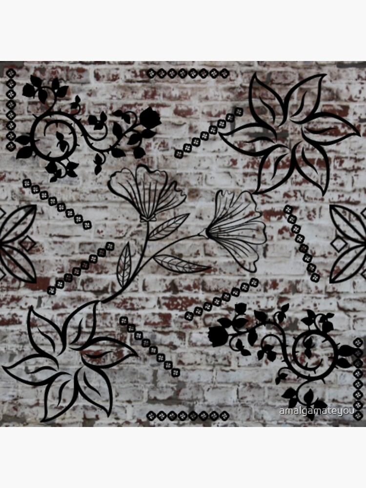 "BRICK FLOWER" Sticker for Sale by amalgamateyou | Redbubble