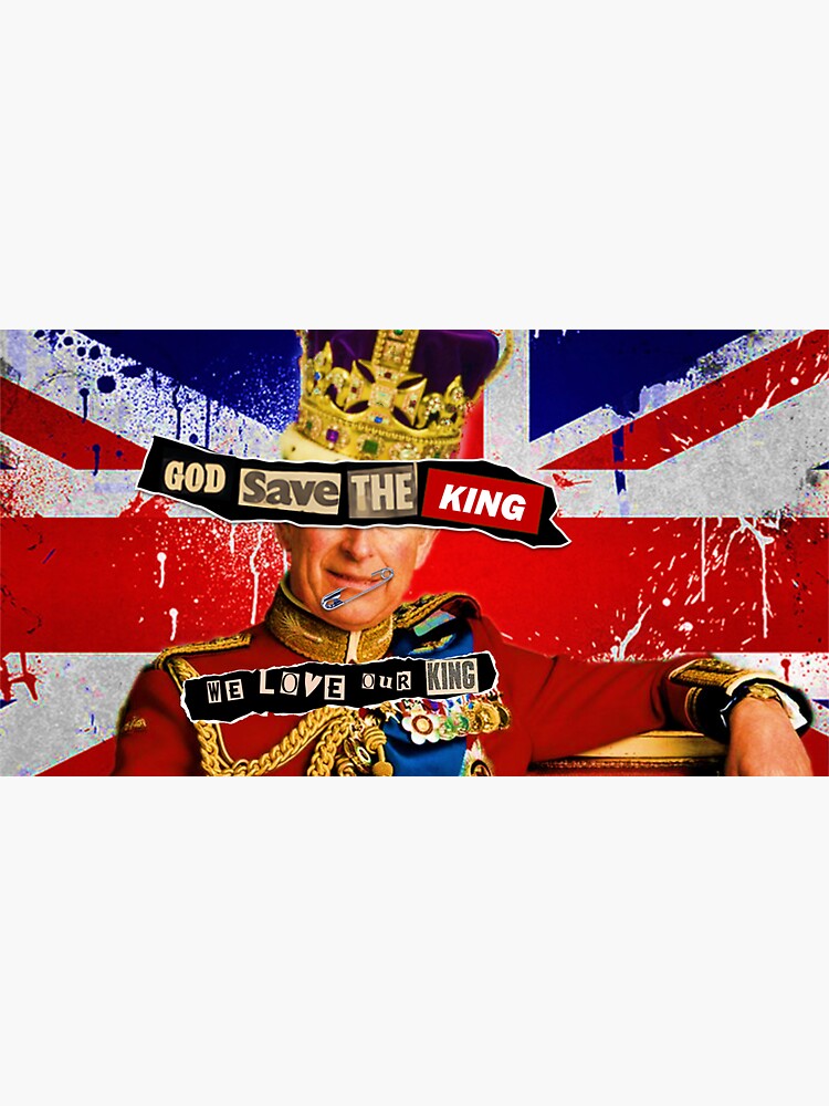 "King Charles III Punk Celebration - colour" Sticker for Sale by ...
