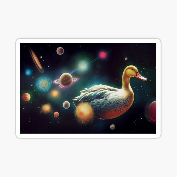 "Space Duck - Galaxy Duck -Supernova" Sticker for Sale by TeeARTHY ...