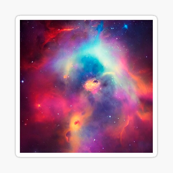 "Nebula - Colorful Abstract Art 02" Sticker for Sale by S0ulG4z3r ...