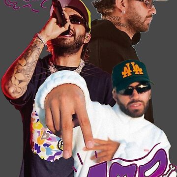 Pegatinaundefined con la obra «Feid collage rostro y cuerpo "mor ...