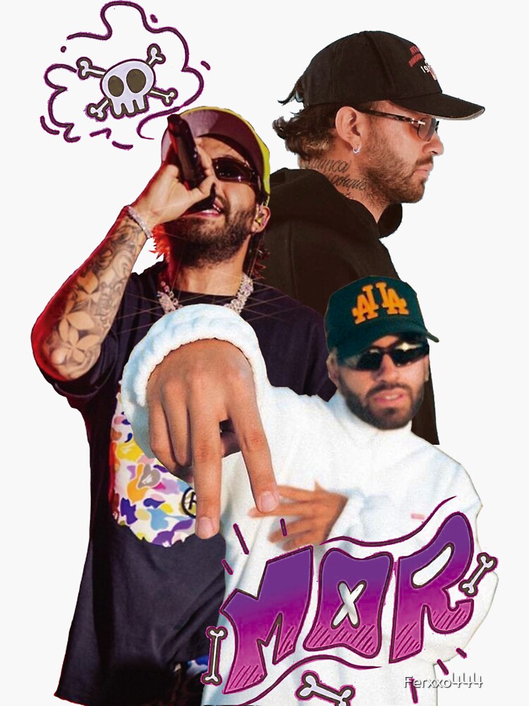 "Feid collage face and body "mor" / ferxxo mor" Sticker for Sale by ...