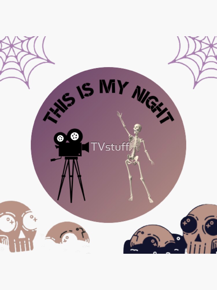 "Skeleton show tonight" Sticker for Sale by TVstuff | Redbubble