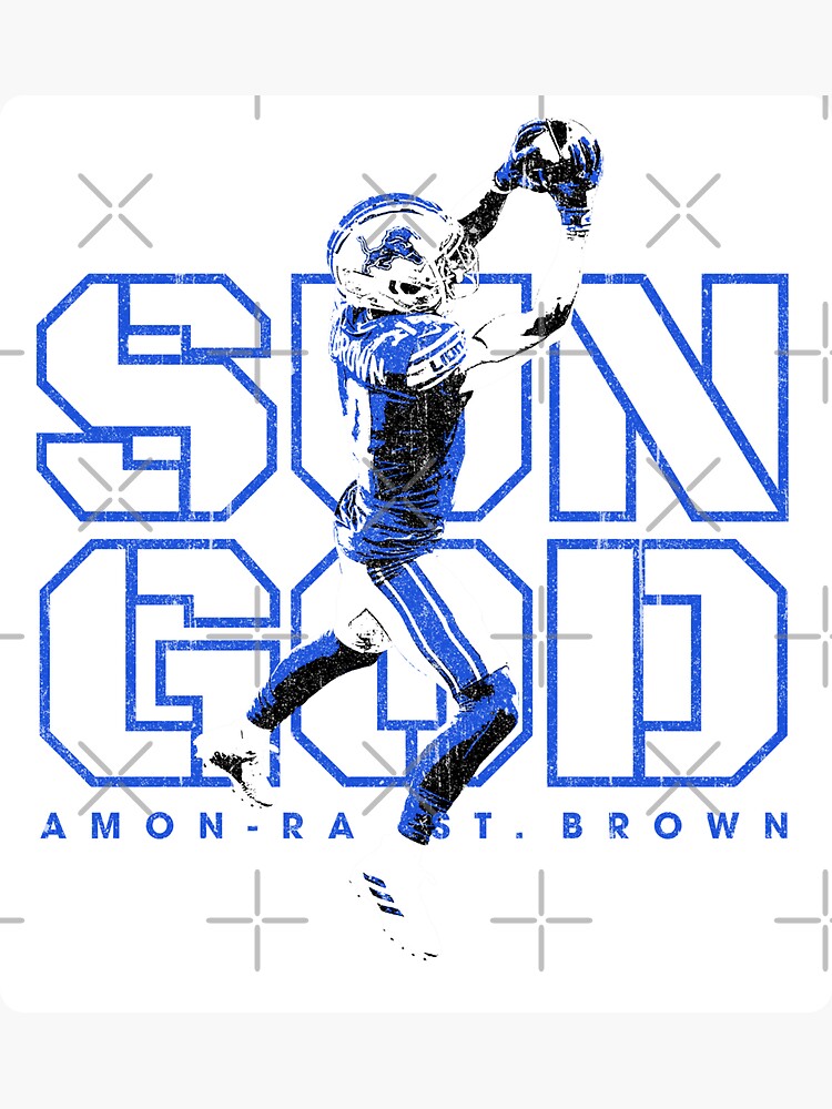 "Amon-Ra St. Brown (Variant)" Sticker for Sale by huckblade | Redbubble