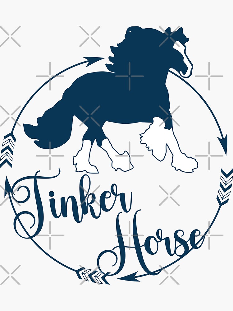 "Blue Tinker Horse" Sticker for Sale by circus-unicorn | Redbubble