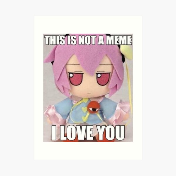 "Satori Komeiji Touhou Fumo Meme" Art Print for Sale by 1Zaners | Redbubble