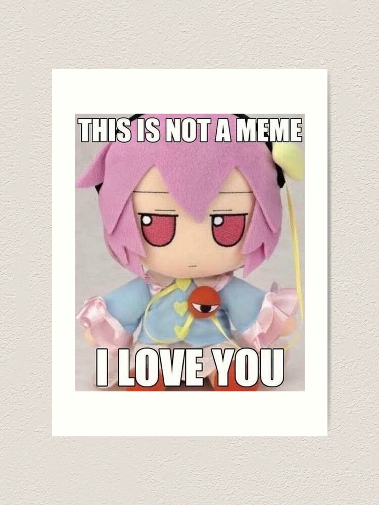 "Satori Komeiji Touhou Fumo Meme" Art Print for Sale by 1Zaners | Redbubble