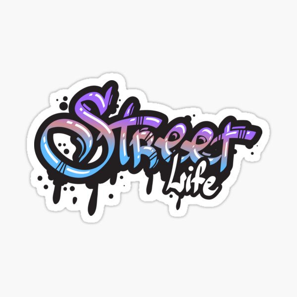 "street fighter street life graffiti" Sticker for Sale by design-scope ...