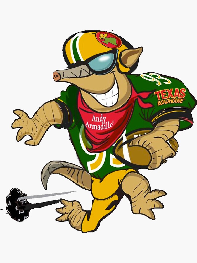 "Texas Roadhouse Gift For Andy Armadillo lovers 31" Sticker for Sale by ...