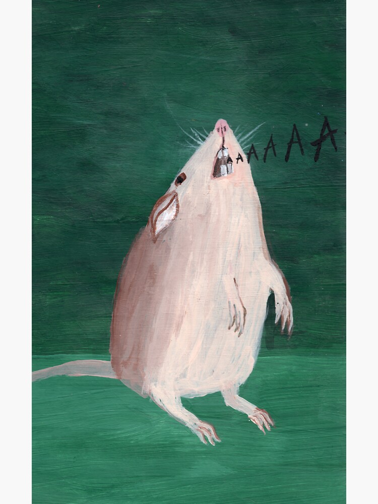 "screaming rat" Sticker for Sale by Daftdoodles | Redbubble