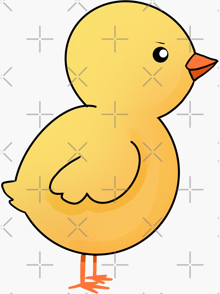 "Cute Yellow Baby Chicken" Sticker for Sale by NovaLion24 | Redbubble