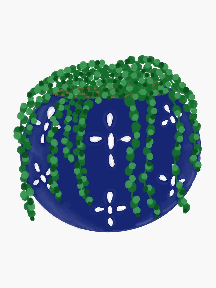 "String of Pearls Plant Friend" Sticker for Sale by saradesigns333 ...