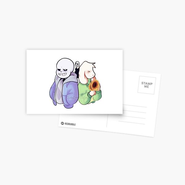"Undertale Sans, Asriel and Gaster" Postcard for Sale by secrettps ...