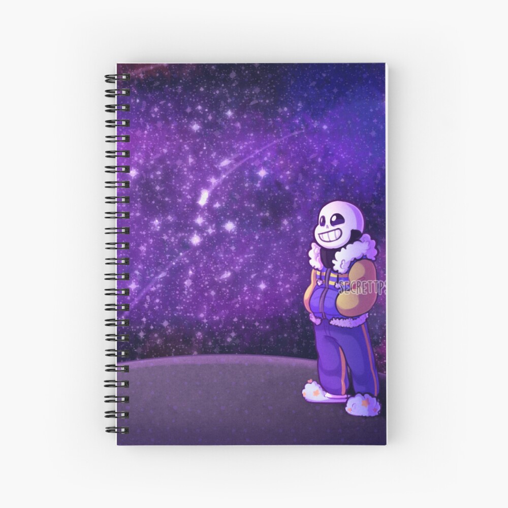 "Outertale Sans" Spiral Notebook for Sale by secrettps | Redbubble