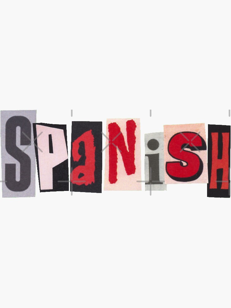 "Spanish Class Label" Sticker for Sale by Mawked | Redbubble