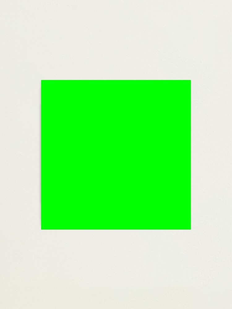 "PLAIN SOLID COLOR BRIGHTEST NEON ELECTRIC GREEN " Photographic Print ...