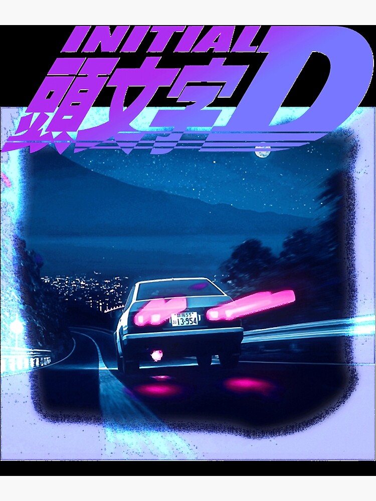 Impression photo « Initial D Néon AE86 Classique Essentiel », par ...