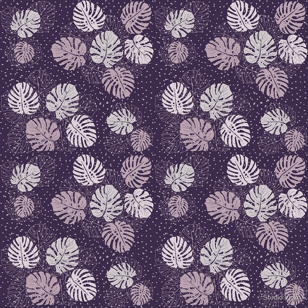 "Purple Monstera" by Studio Vickn | Redbubble