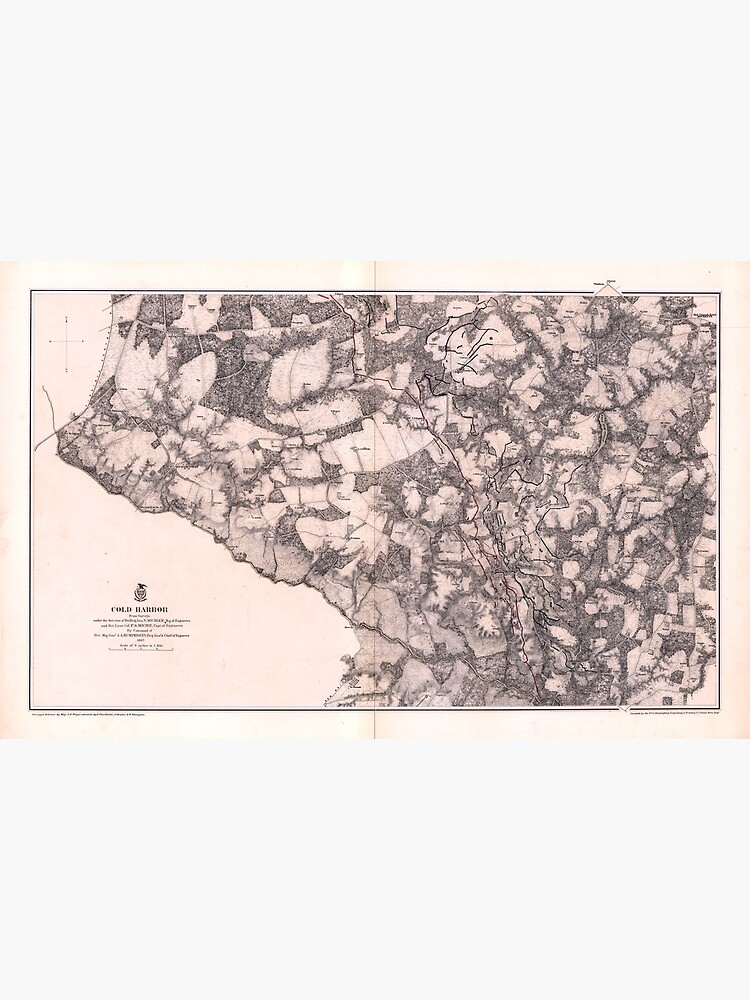 "Map of Cold Harbor, Virginia (June 1-3, 1864)" Poster for Sale by ...