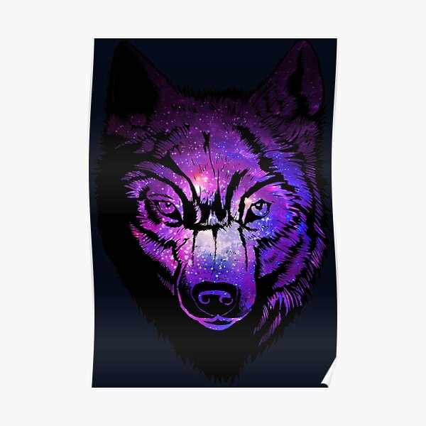 Póster «Lobo cósmico-astral» de zilvart- | Redbubble