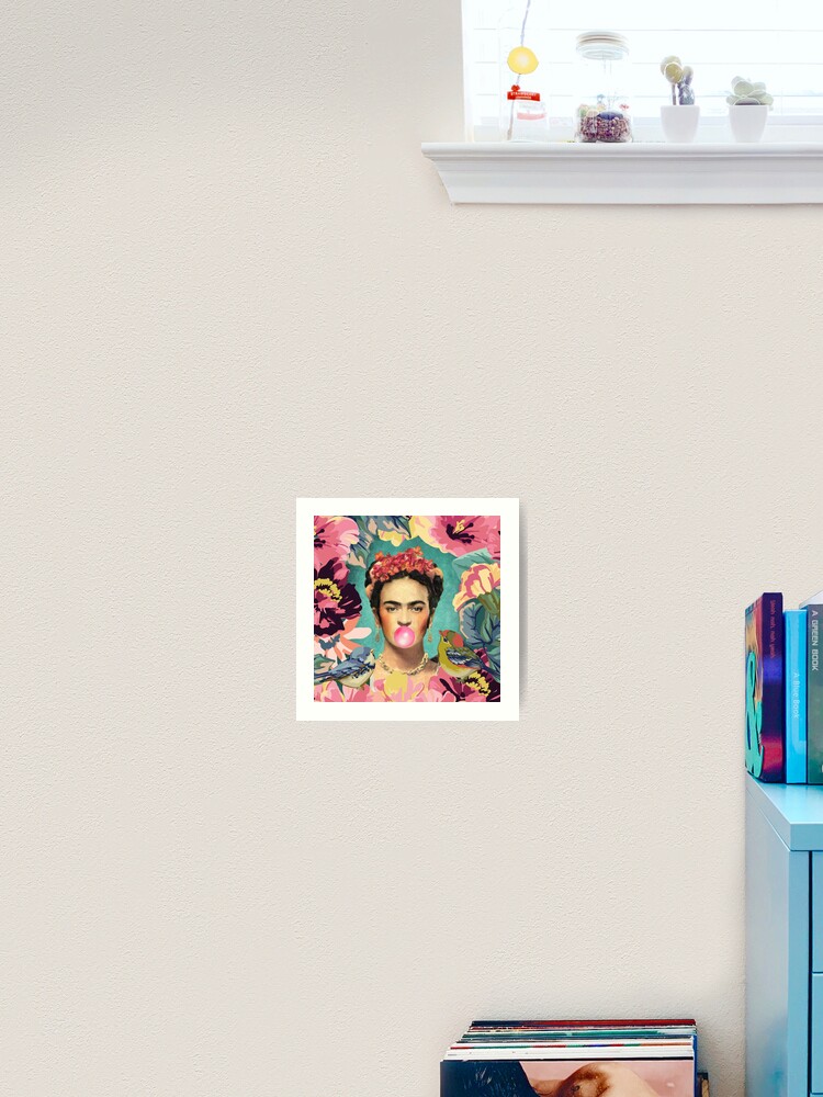 "Frida Kahlo Bubble Gum" Art Print by Muycote | Redbubble